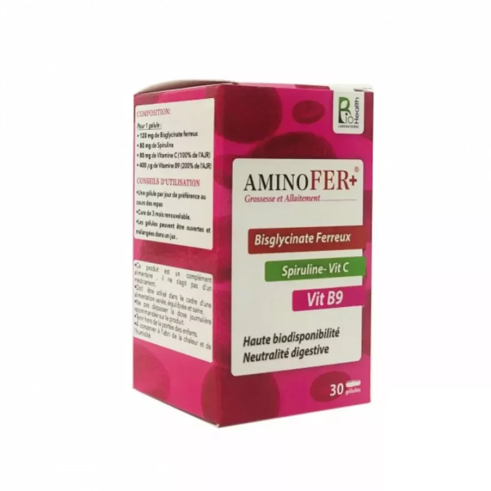 biohealth aminofer + 30 gelules - MS PARA